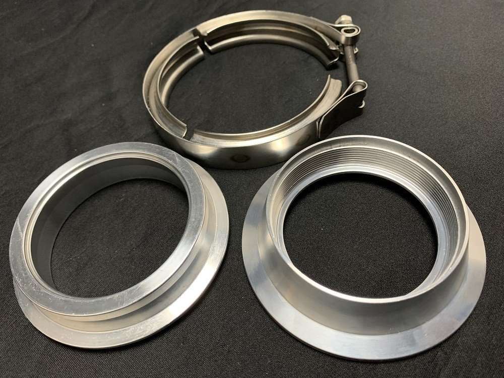 V-Band Flange FLAT FACE Aluminum Threaded for Gen 4 Tunable Cover And ...